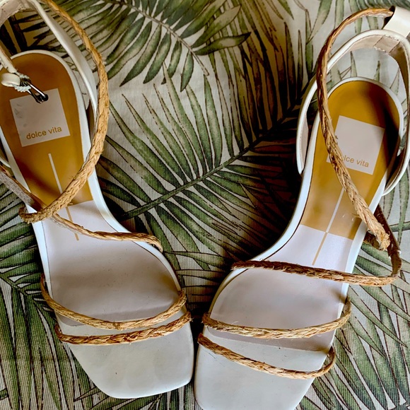 Dolce Vita | Shoes | Eucsuper Cute Dolce Vita White Heels With Rattan ...